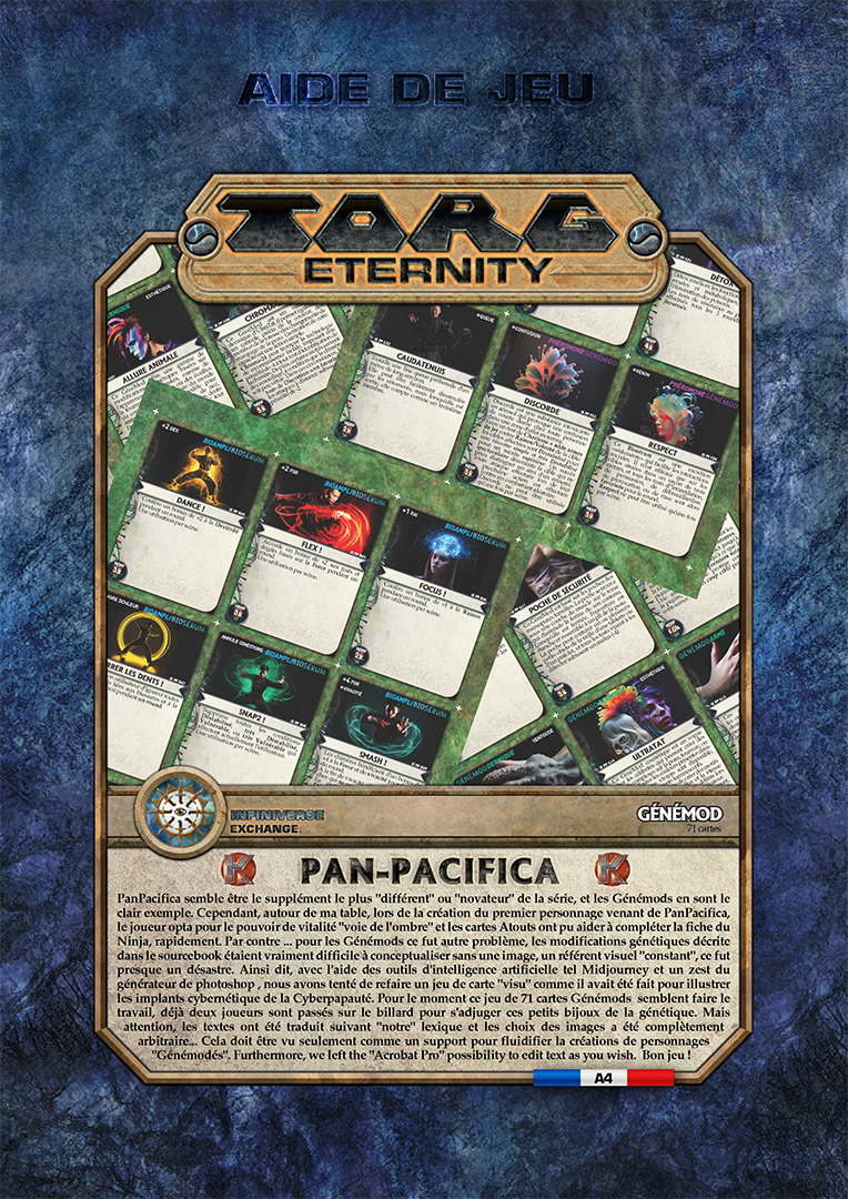 Aide jeu cartes Génémods Pan Pacifica - Ulisses Spiele | Infiniverse ...