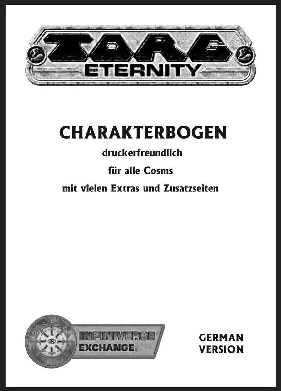 Torg Eternity: Charakterbogen, ausführlich und druckerfreundlich ...