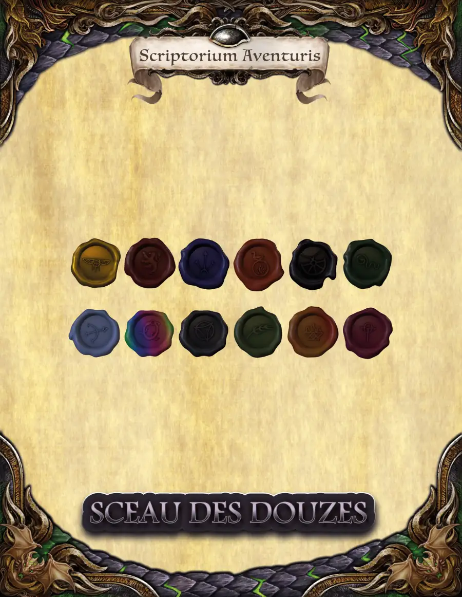 Sceau de cire des Douze/Wachssiegel der Zwölf/Wax seal of the Twelve ...