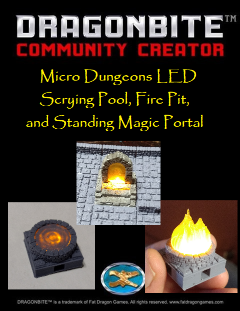 Micro Dungeons LED Scrying Pool, Fire Pit, and Standing Magic Portal ...