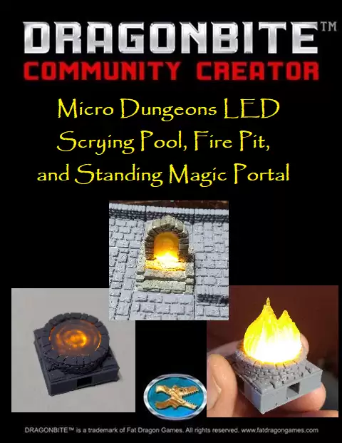 Micro Dungeons LED Scrying Pool, Fire Pit, and Standing Magic Portal ...