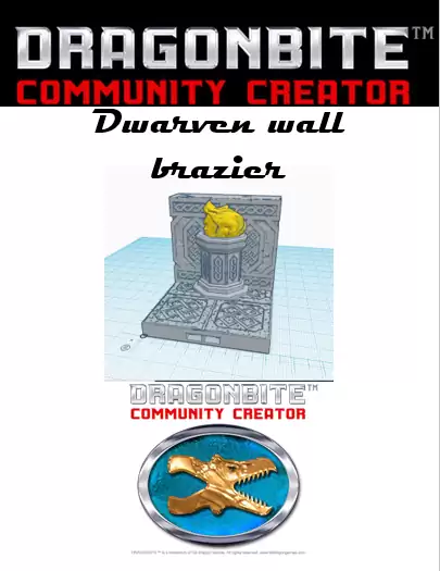 Dwarven wall brazier - Fat Dragon Games | DragonBite | DriveThruRPG