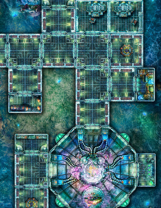 DeepWars - Sunken Citadel Maps - AntiMatter Games | DriveThruRPG