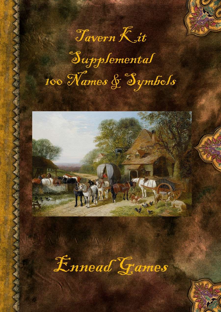 Tavern Kit Supplemental - 100 Names & Symbols - Ennead Games | Name ...