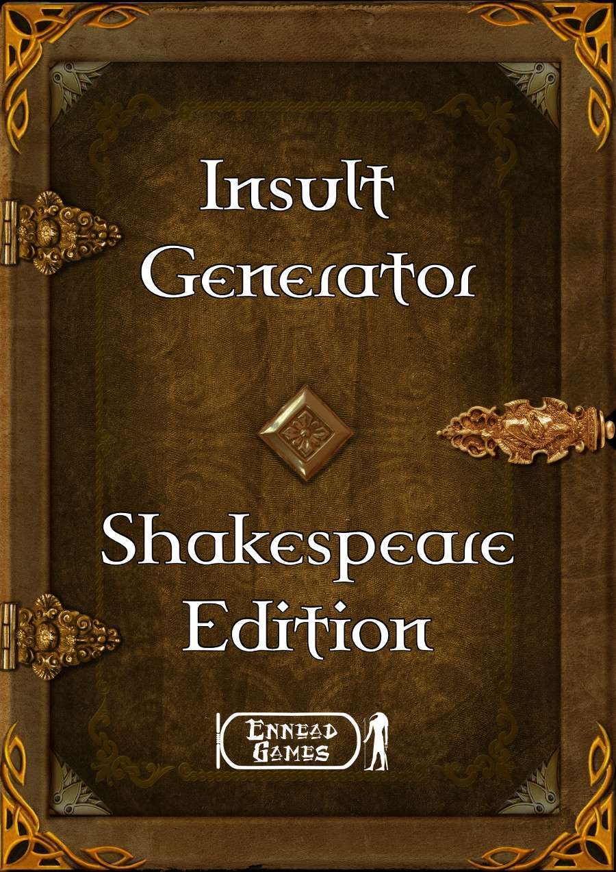 Insult Generator - Shakespeare Edition - Ennead Games | Generators | DriveThruRPG