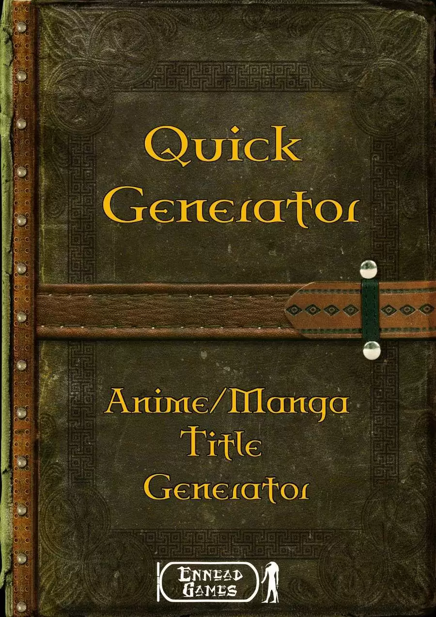 Quick Generator - Anime/Manga Title Generator - Ennead Games | Quick ...