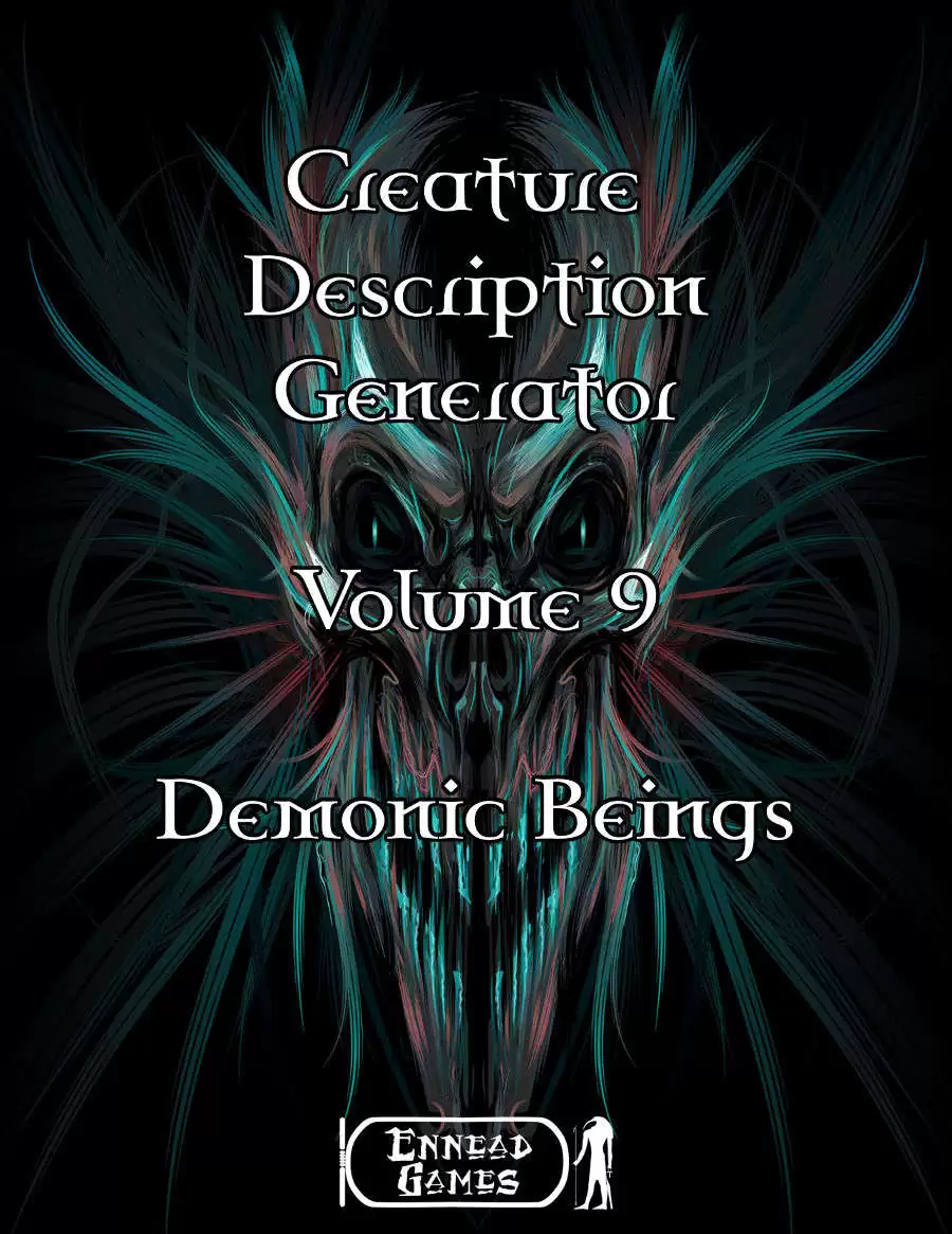 Creature Description Generator Volume 9 - Demonic Beings - Ennead Games ...
