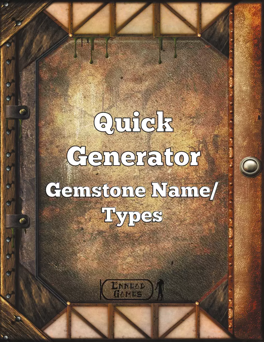 Quick Generator Gemstone Names/Types - Ennead Games | Quick Gens ...