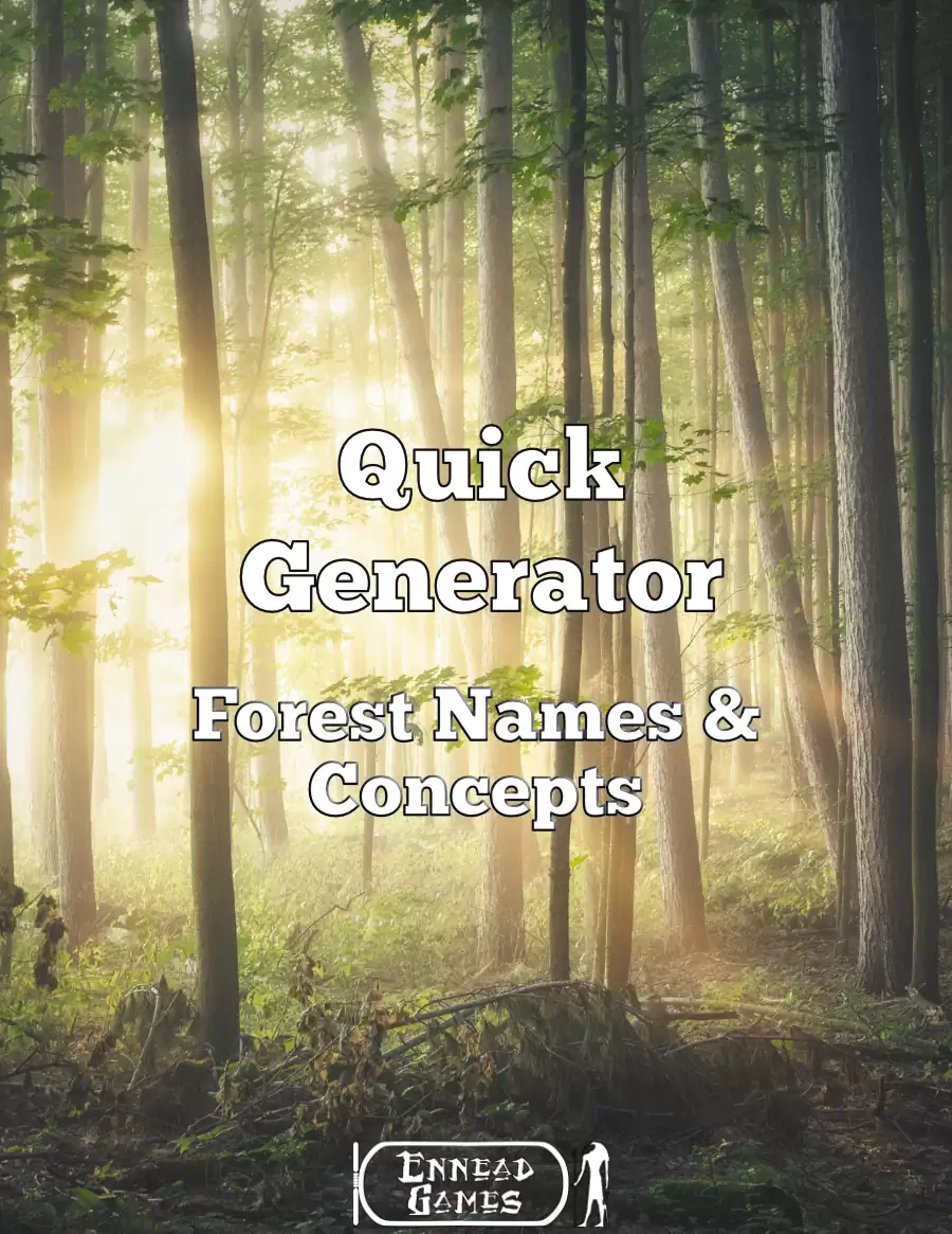 Quick Generator Forest Names & Concepts - Ennead Games | Quick Gens | DriveThruRPG