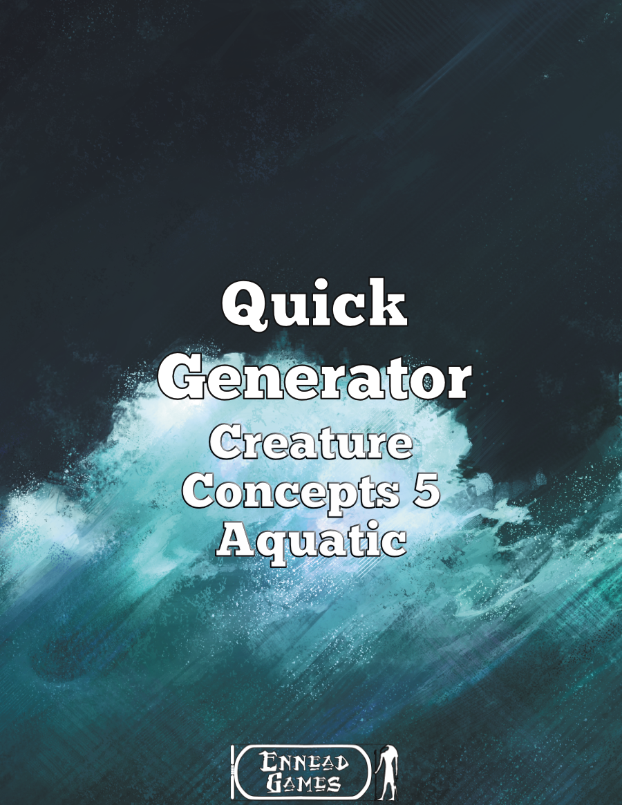 Quick Generator Creature Concepts 5 - Aquatic - Ennead Games | Creature ...