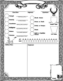 Labyrinth Lord Character Sheet - DwD Studios | DriveThruRPG