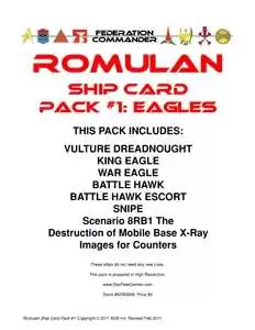 Federation Commander: Romulan Ship Card Pack #1 - Amarillo Design ...