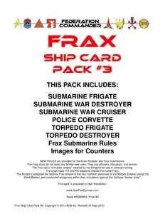 Federation Commander: Frax Ship Card Pack #3 - Amarillo Design Bureau ...