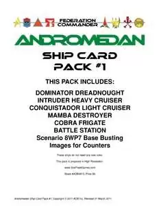 Federation Commander: Andromedan Ship Card Pack #1 - Amarillo Design ...