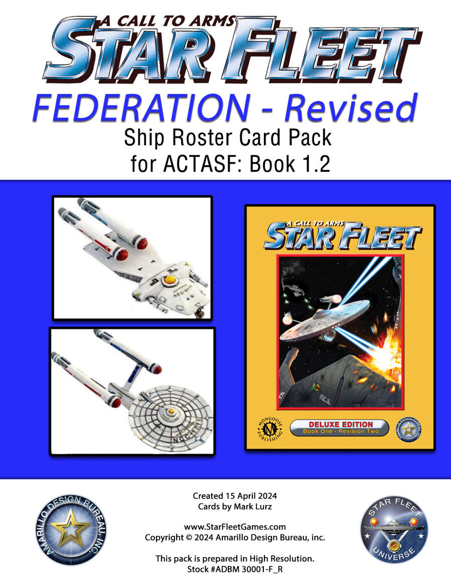 A Call to Arms: Star Fleet Book 1.2: Federation Ship Roster Card Pack ...