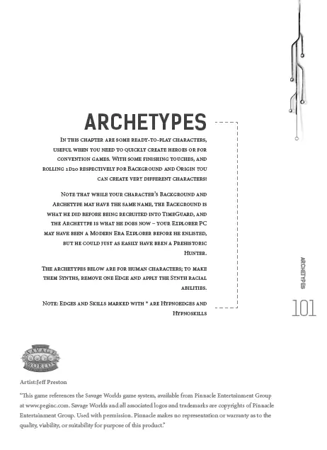 TimeZero Archetypes - GRAmel | TimeZero | DriveThruRPG