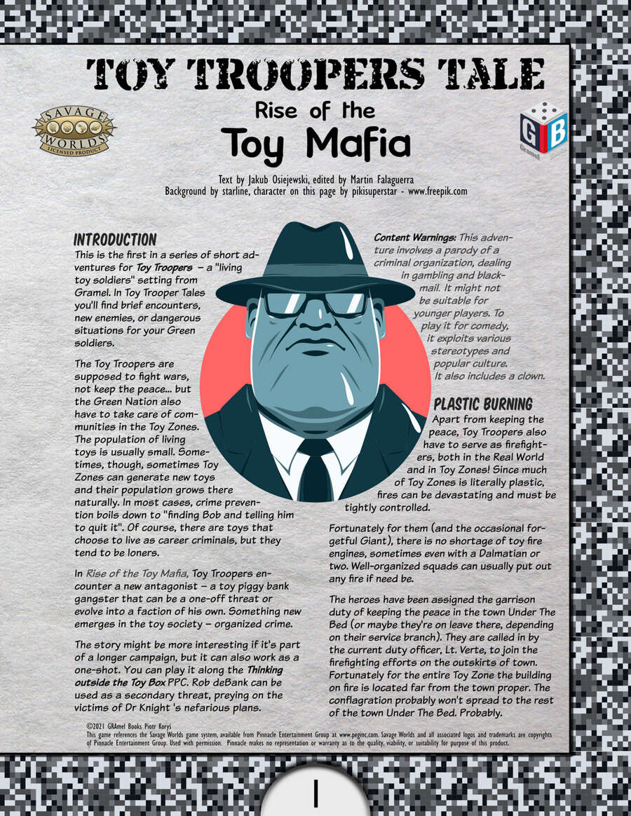 Toy Troopers: Rise of the Toy Mafia - GRAmel | Savage Worlds | DriveThruRPG