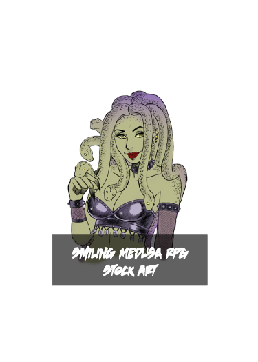 Smiling Medusa RPG Stock Art - sketchbooksage | DriveThruRPG