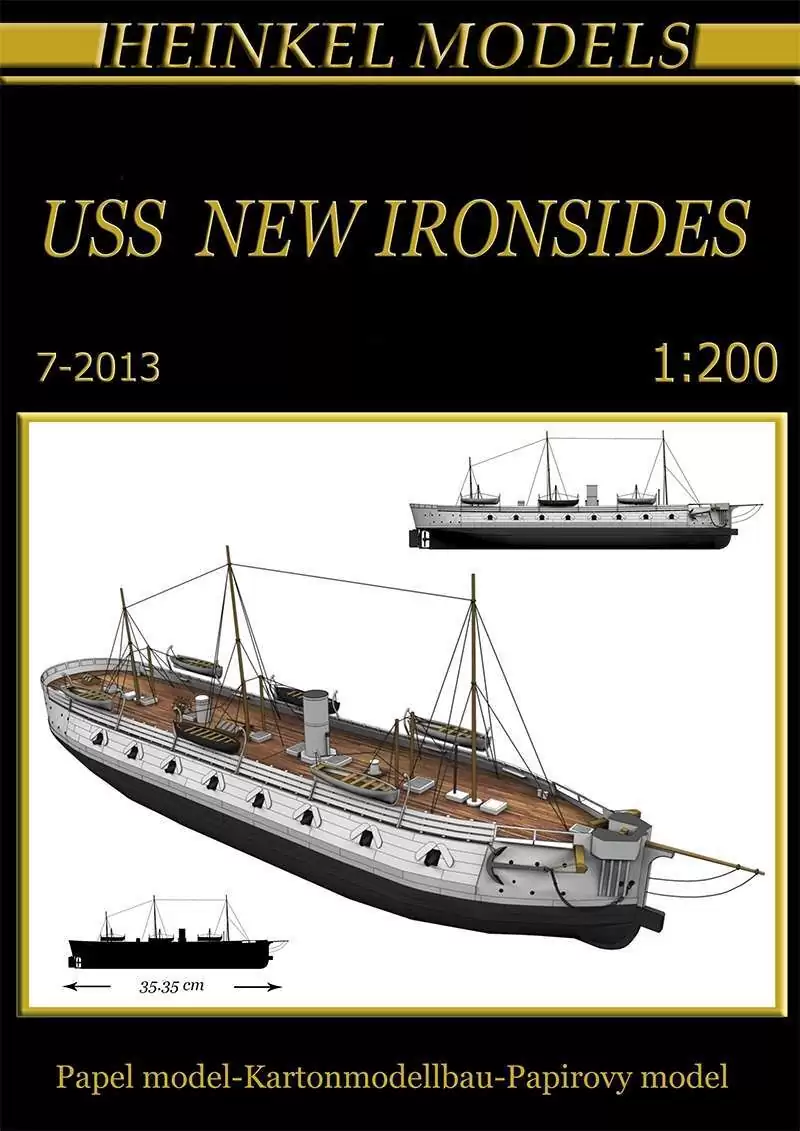 Ironclad Ship Diagram Side Elevation And Deck Plan Of John Ericssons