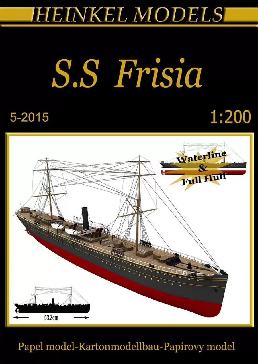 1/200 SS Frisia paper model - Heinkel Models | DriveThruRPG