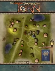 Shady Downs: A Torn World Halfling Town Map - Torn World | DriveThruRPG
