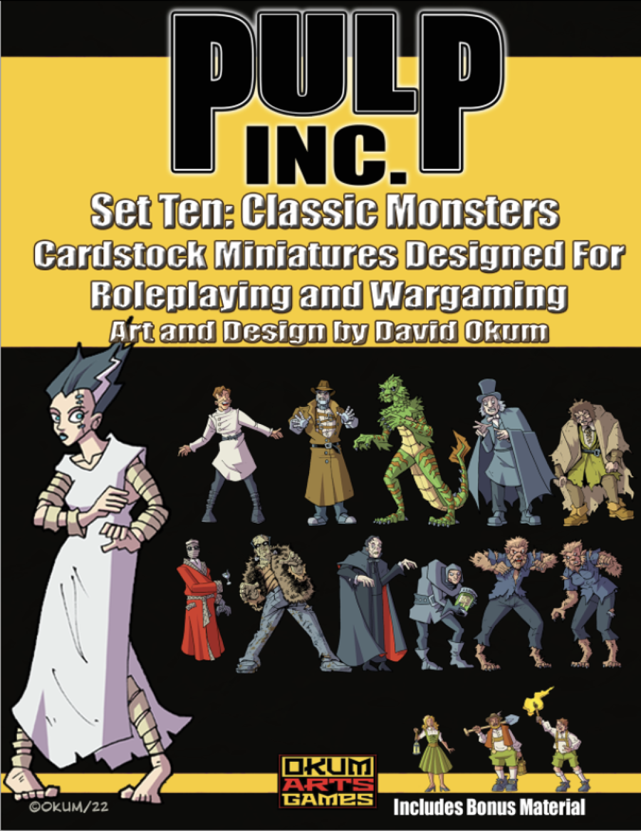 Pulp Inc. Set Ten: Classic Monsters - Okumarts Games | Pulp Inc ...