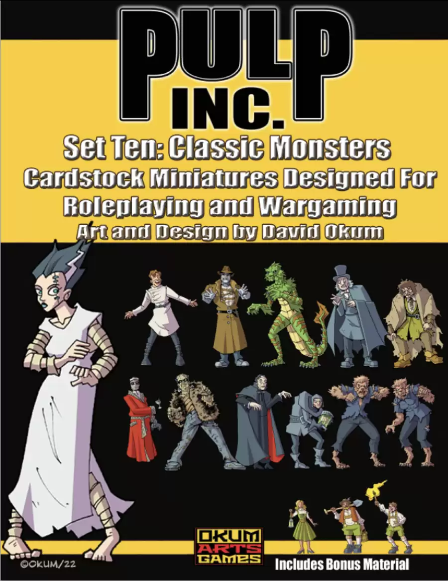 Pulp Inc. Set Ten: Classic Monsters - Okumarts Games | Pulp Inc ...