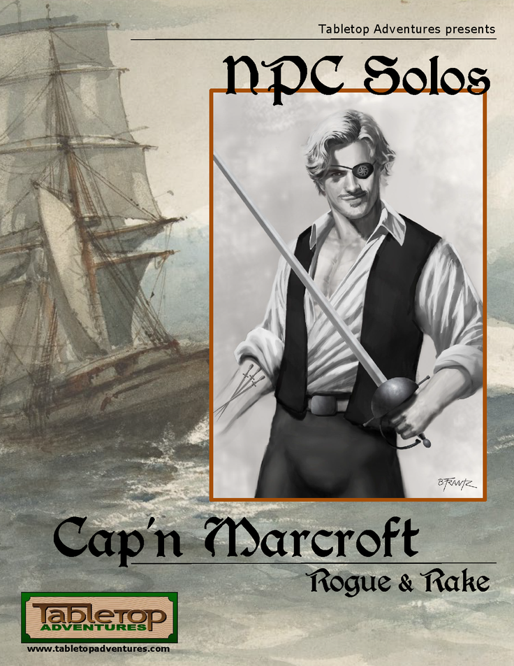 NPC Solos: Cap'n Marcroft, Rogue & Rake - Tabletop Adventures, LLC ...