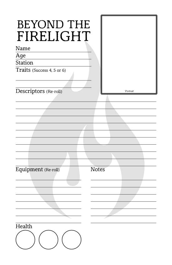 Beyond the Firelight Deluxe: Character Sheet - Mystical Throne ...