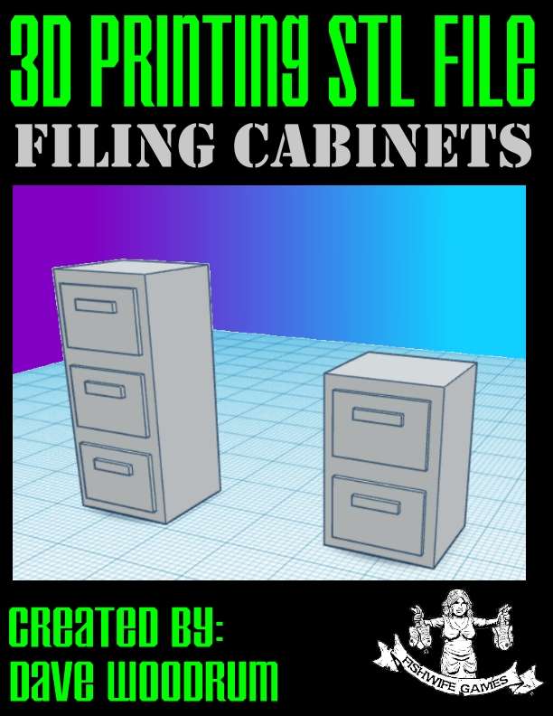 Filing Cabinets (3d Printing) - Fishwife Games | 3D Printing | DriveThruRPG