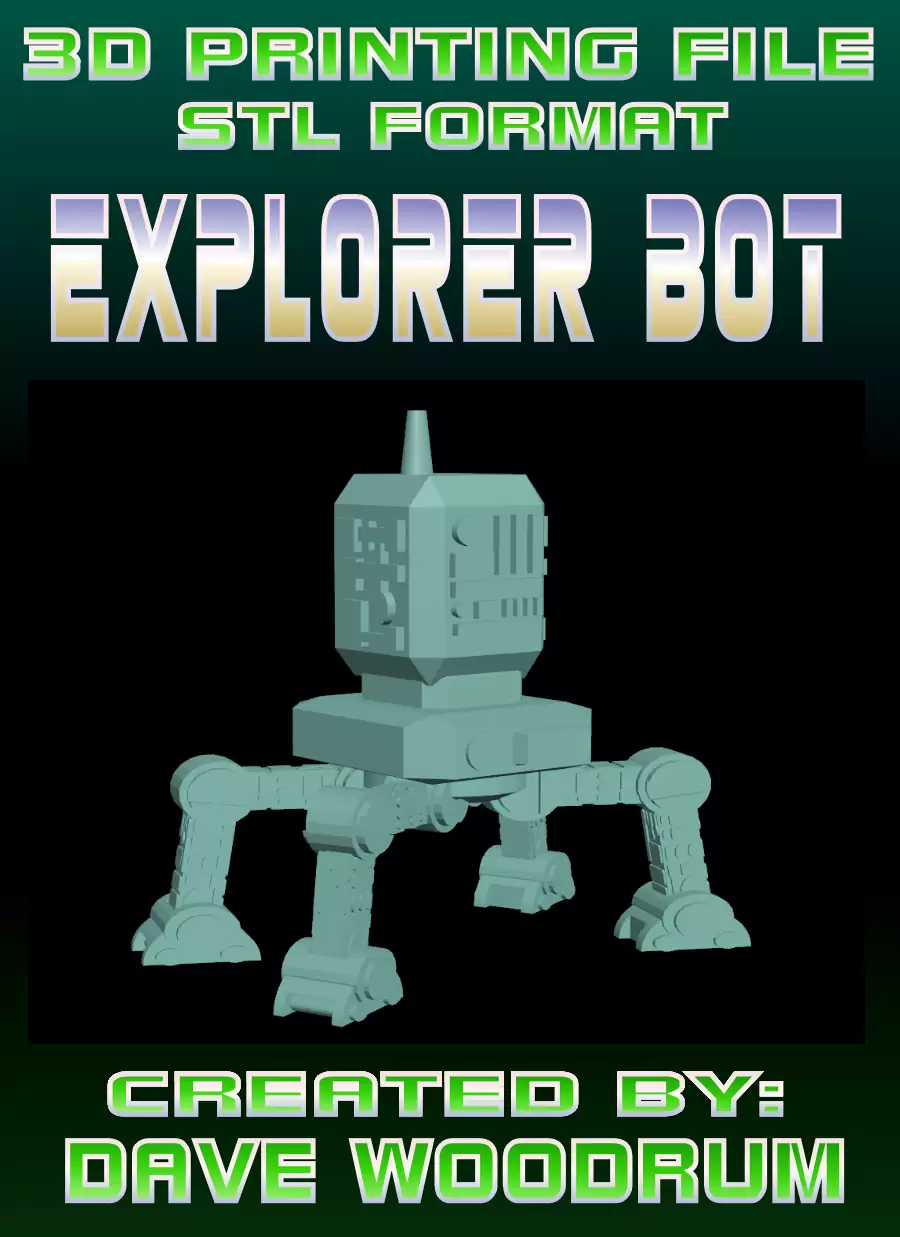 3D Print File: Explorer Bot - Fishwife Games | Apocalypse Stuff | Space ...