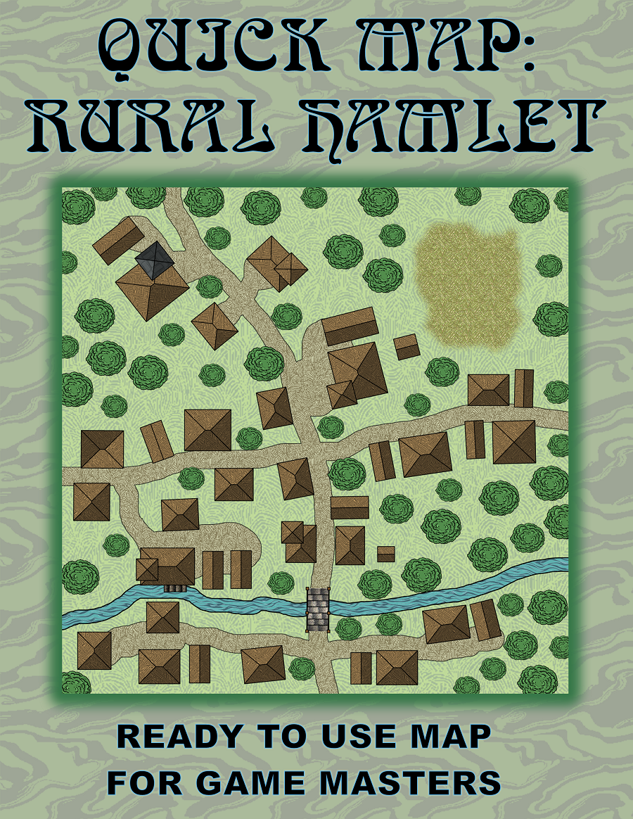 Quick Map: Rural Hamlet - Fishwife Games | Fantasy Stuff | DriveThruRPG
