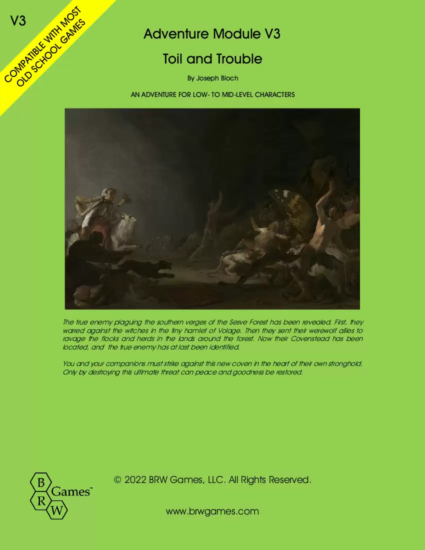 Adventure Module V3 - Toil and Trouble - BRW Games | Greyheim ...