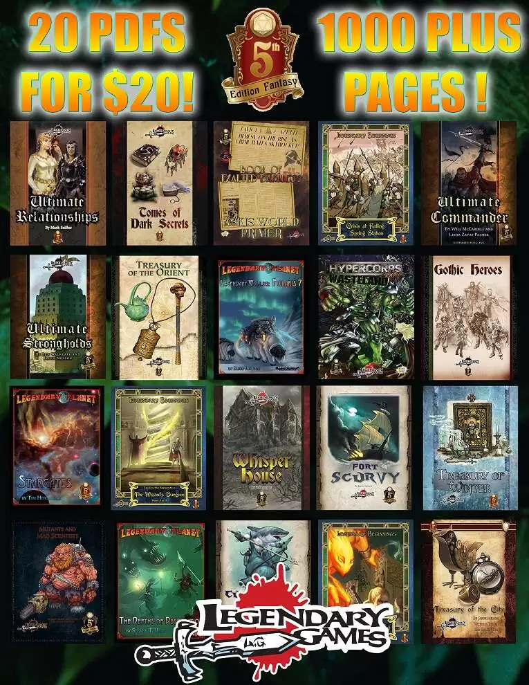 20 for 20 IV 5E MEGA-BUNDLE [BUNDLE] - Legendary Games | 5th Edition ...