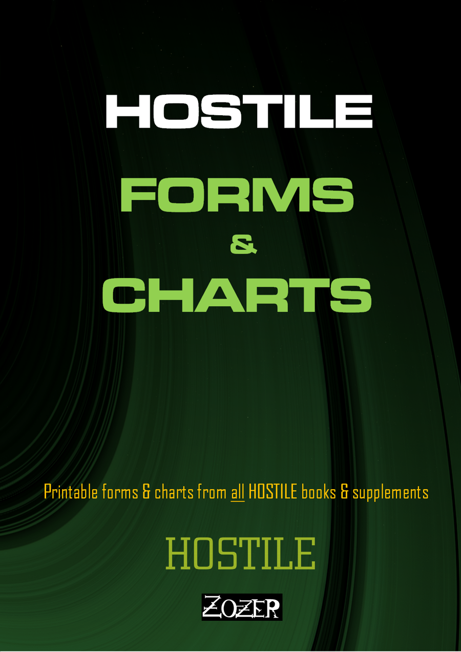 Hostile Forms & Charts - Zozer Games | DriveThruRPG