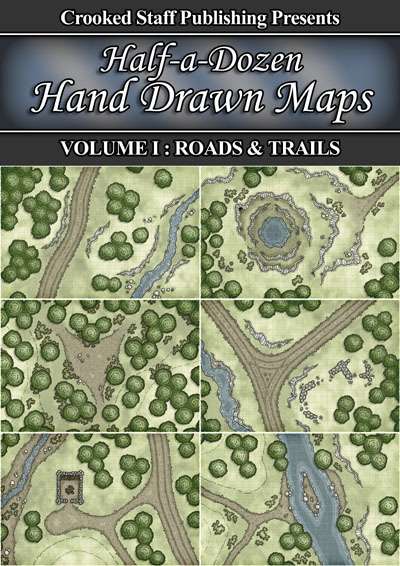 Half-a-dozen Hand Drawn Maps (vol.1) - Crooked Staff Publishing | Hand ...
