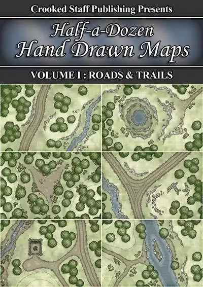 Half-a-dozen Hand Drawn Maps (vol.1) - Crooked Staff Publishing | Hand ...