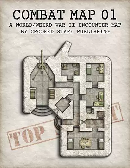 WWII Combat Map 01 - Crooked Staff Publishing | DriveThruRPG