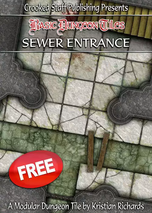 Basic Dungeon Tiles : Sewer Entrance - Crooked Staff Publishing ...