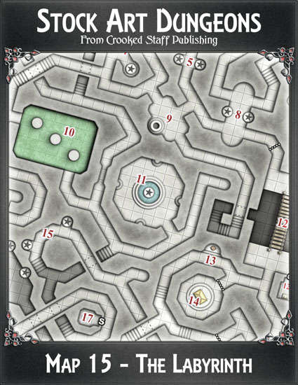 Stock Art Dungeons - Map 15 - The Labyrinth - Crooked Staff Publishing ...