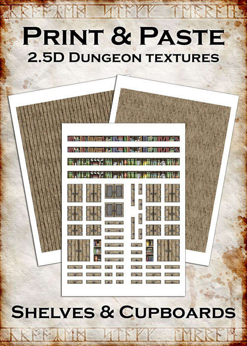 Print & Paste Dungeon textures: Shelves & Cupboards - Crooked Staff Publishing | Print & Paste ...