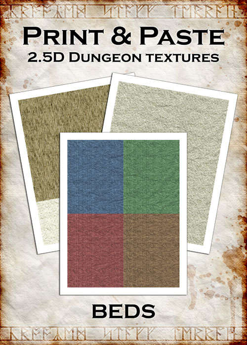 Print & Paste Dungeon textures: Beds - Crooked Staff Publishing | Print ...