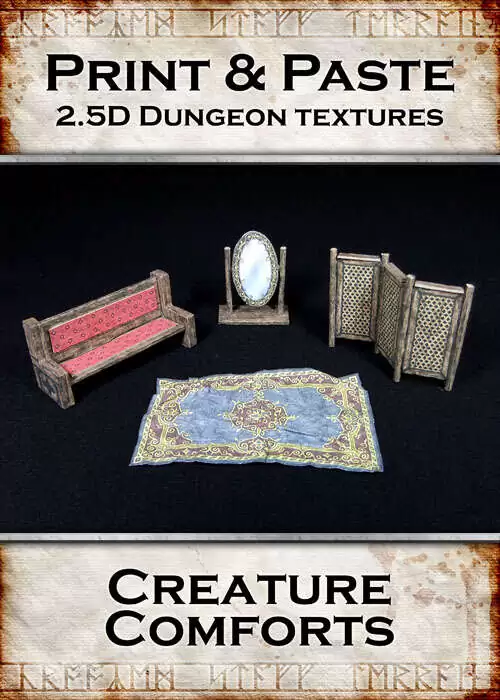 Print & Paste Dungeon Textures: Creature Comforts - Crooked Staff Publishing | Print & Paste ...