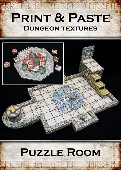 Print & Paste Dungeon textures: Puzzle Room - Crooked Staff Publishing | Print & Paste ...