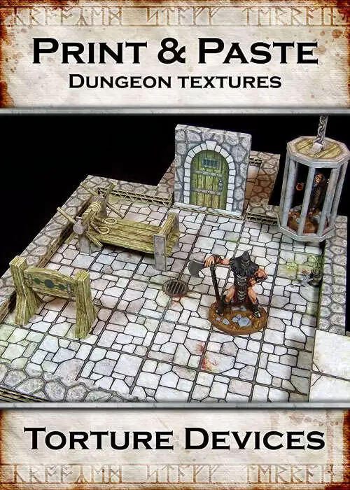 Print & Paste Dungeon textures: Torture Devices - Crooked Staff Publishing | Print & Paste ...