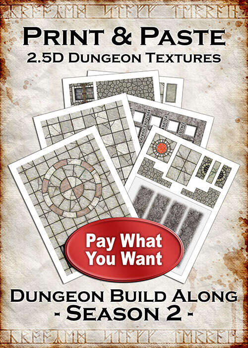 Print & Paste Dungeon textures: Build Along Season 2 - Crooked Staff Publishing | Print & Paste ...