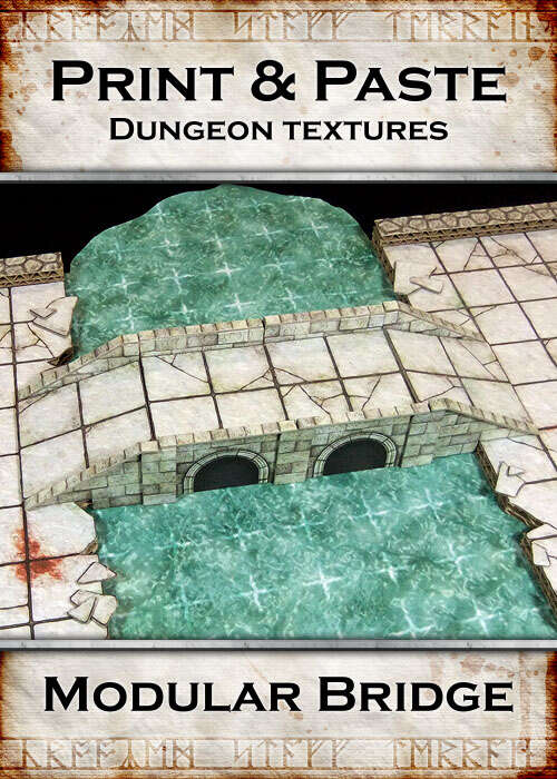 Print & Paste Dungeon Textures: Modular Bridge - Crooked Staff Publishing | Print & Paste ...