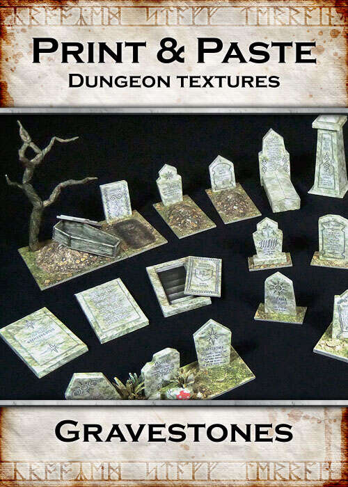 Print & Paste Village Textures: Gravestones - Crooked Staff Publishing | Print & Paste ...