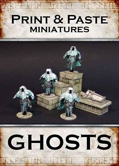 Print & Paste Miniatures: Ghosts - Crooked Staff Publishing | Print ...