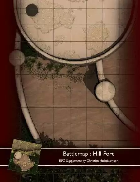Battlemap : Hill Fort - Christian Hollnbuchner | Battlemaps | DriveThruRPG